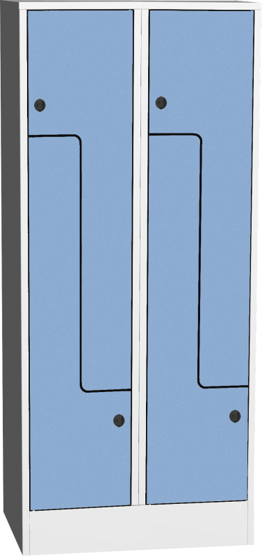 Space-saving metal “Z” locker with compact laminate doors SZS_42_A_H ...