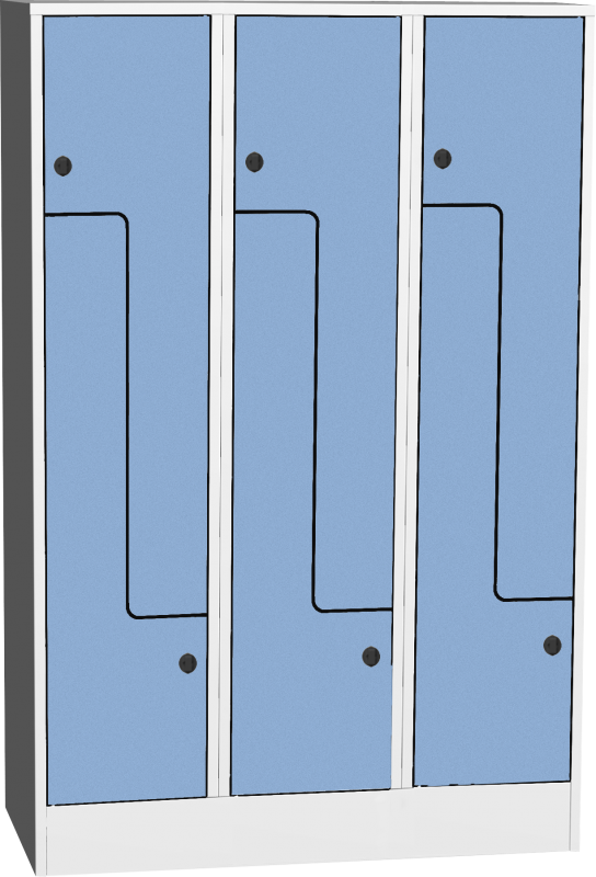 Space-saving metal “Z” locker with compact laminate doors SZS_43_A_H ...