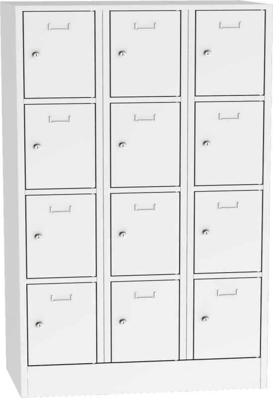 Steel Locker with Lockable Compartments SBS_43_12 | Kovos.cz